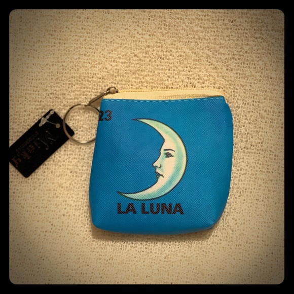 Minky | Bags | Loteria Bingo La Luna Moon Coin Purse Nwt | Poshmark